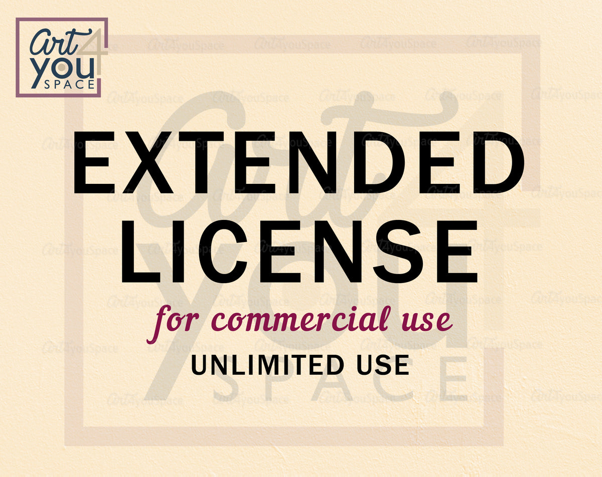 Buy EXTENDED LICENSE For commercial use for One design For One Person ...