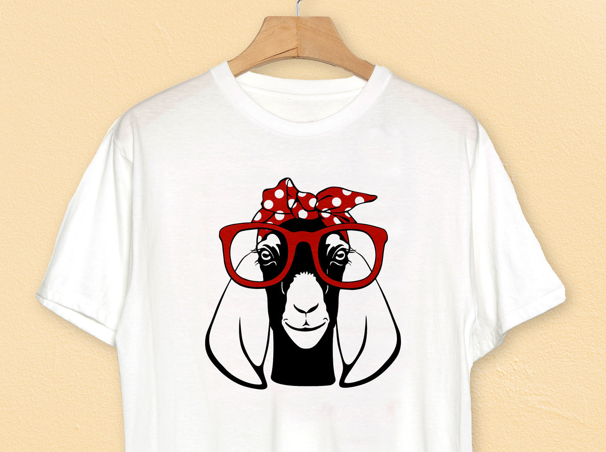 Buy Goat With Bandana Glasses SVG, DXF, PNG – Art4youSpace