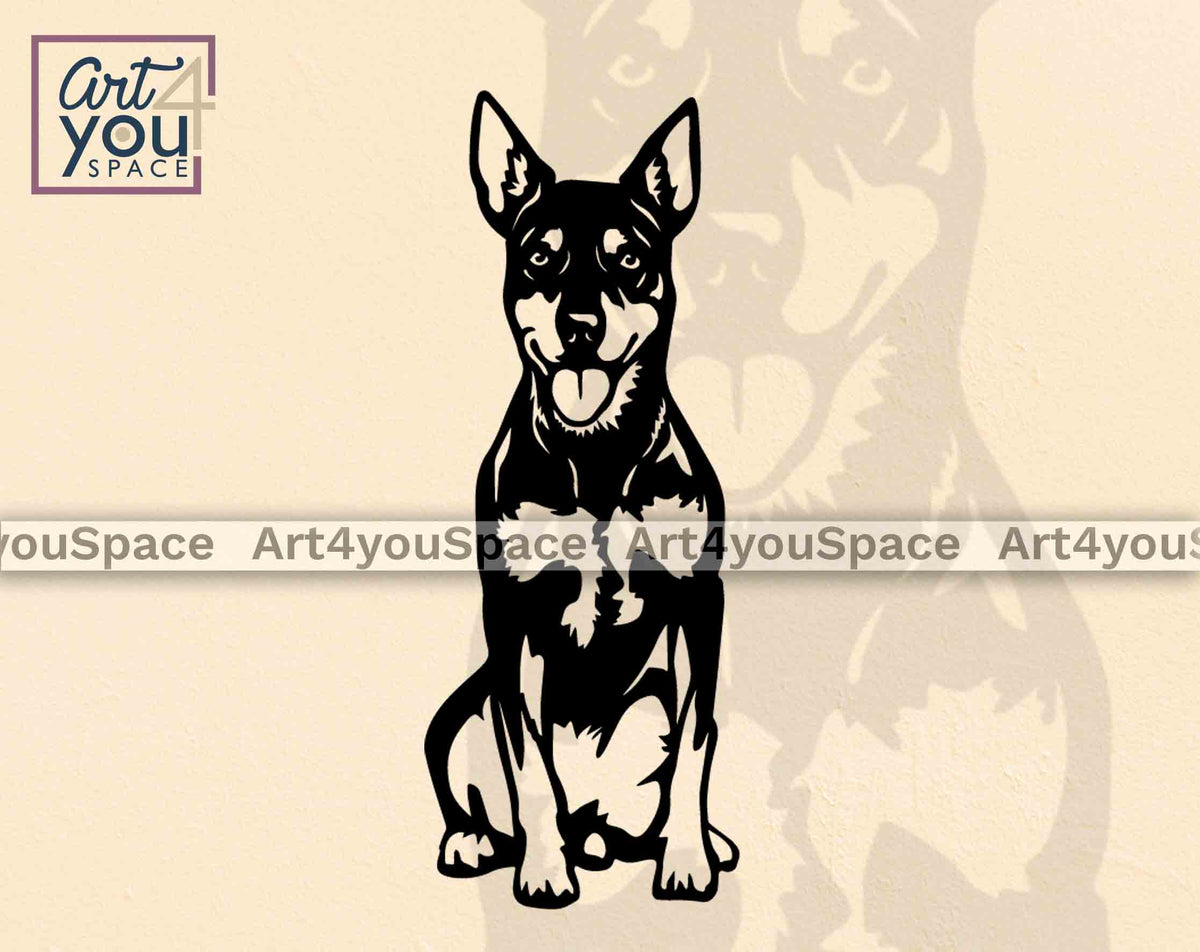 Buy Australian Kelpie Dog Sitting SVG, DXF, PNG – Art4youSpace