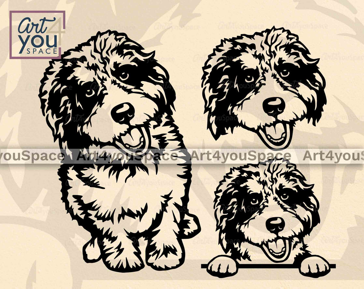 Buy Aussiedoodle File SVG, DXF, PNG – Art4youSpace