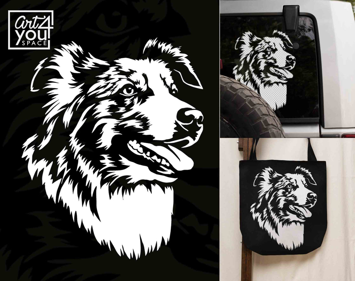 Buy Blue Merle Australian Shepherd SVG, DXF, PNG – Art4youSpace