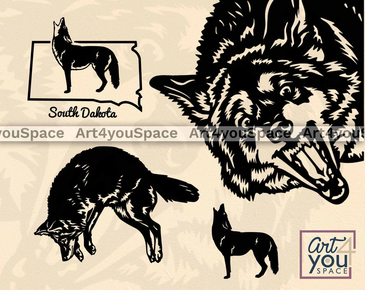 Buy Coyote SVG, DXF, PNG – Art4youSpace