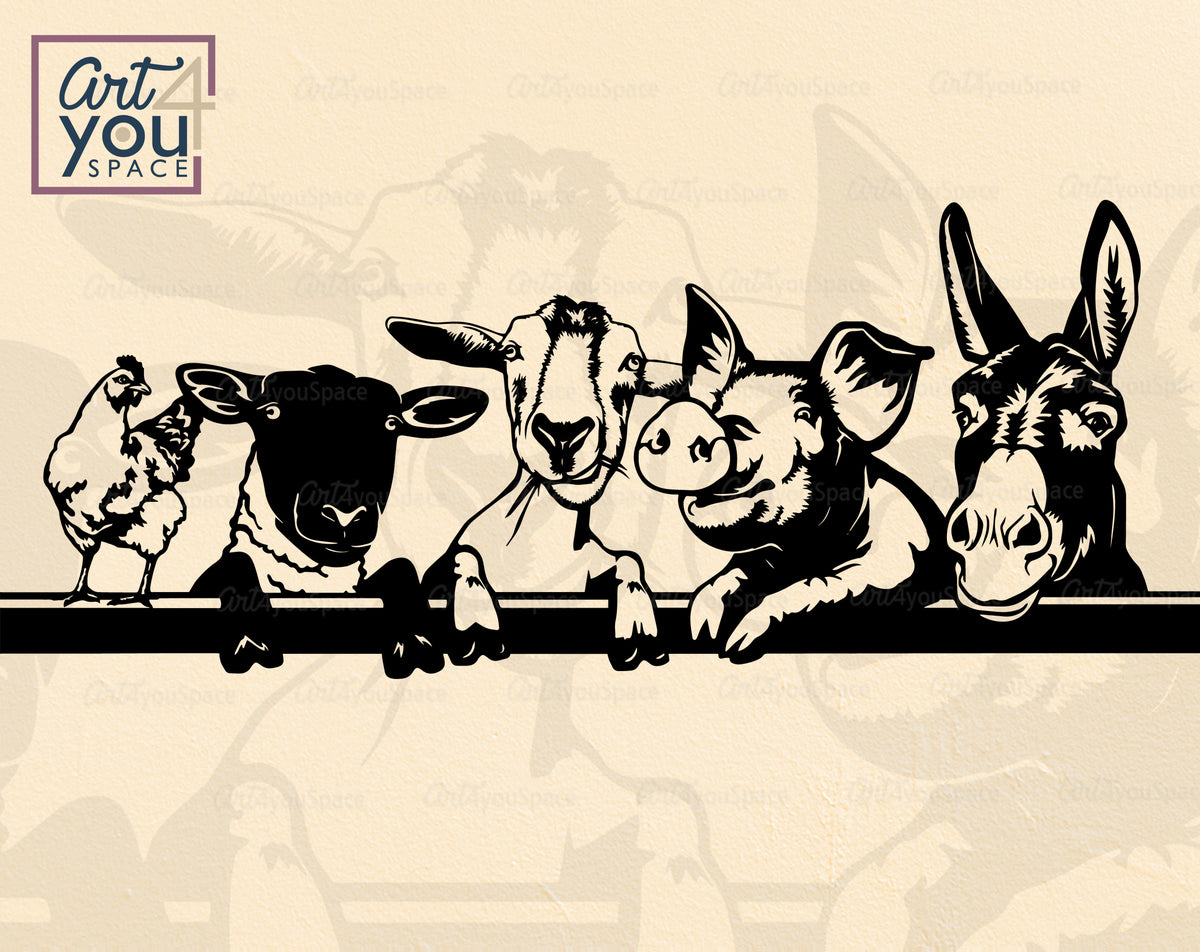 Buy Barn Animals SVG, DXF, PNG – Art4youSpace