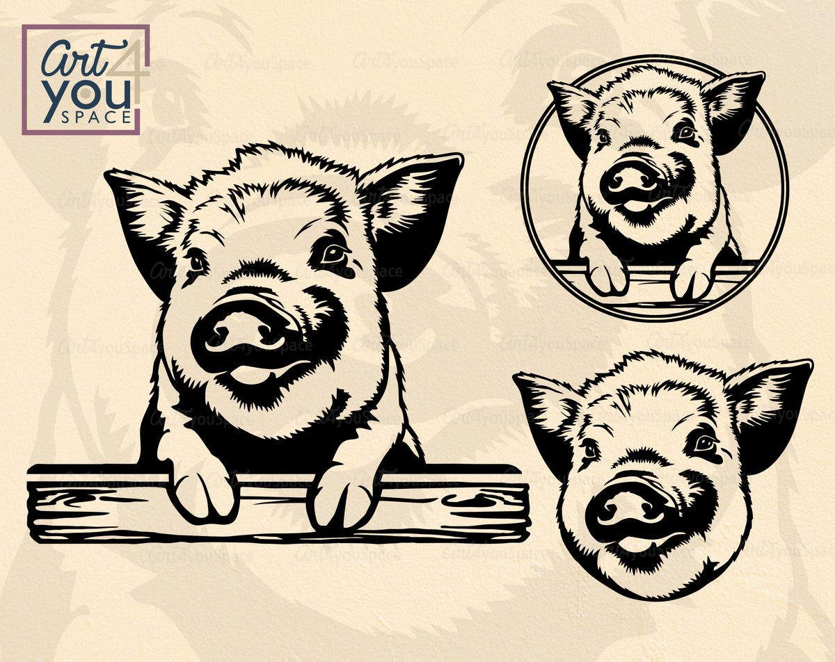 Buy Kune-Kune Pig SVG, DXF, PNG – Art4youSpace