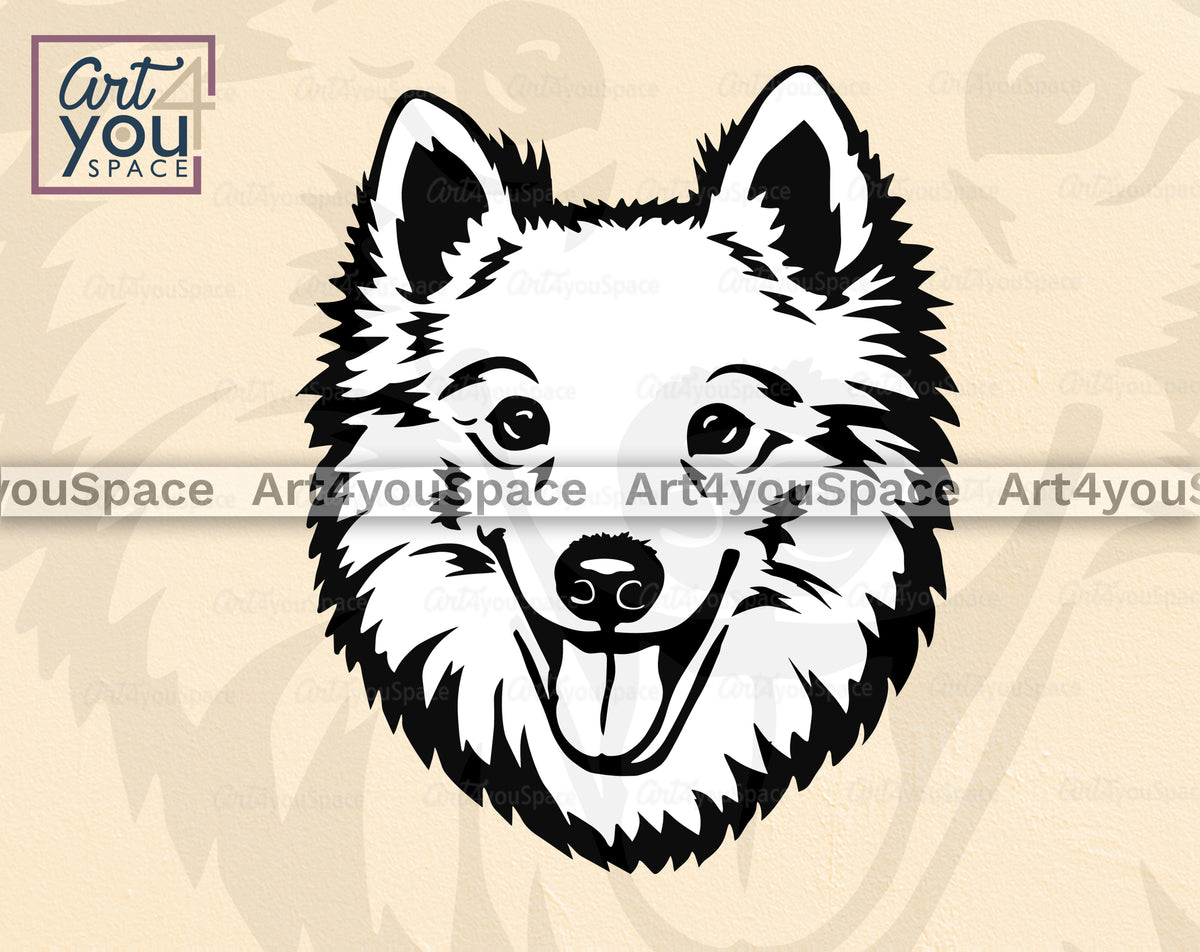Buy American Eskimo SVG, DXF, PNG – Art4youSpace