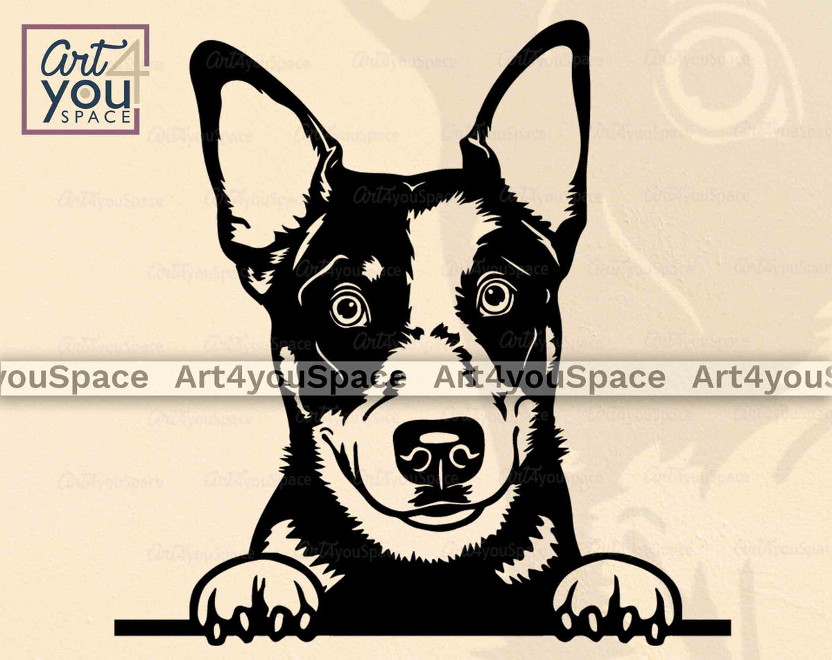 Buy Australian Blue Heeler Dog SVG, DXF, PNG – Art4youSpace