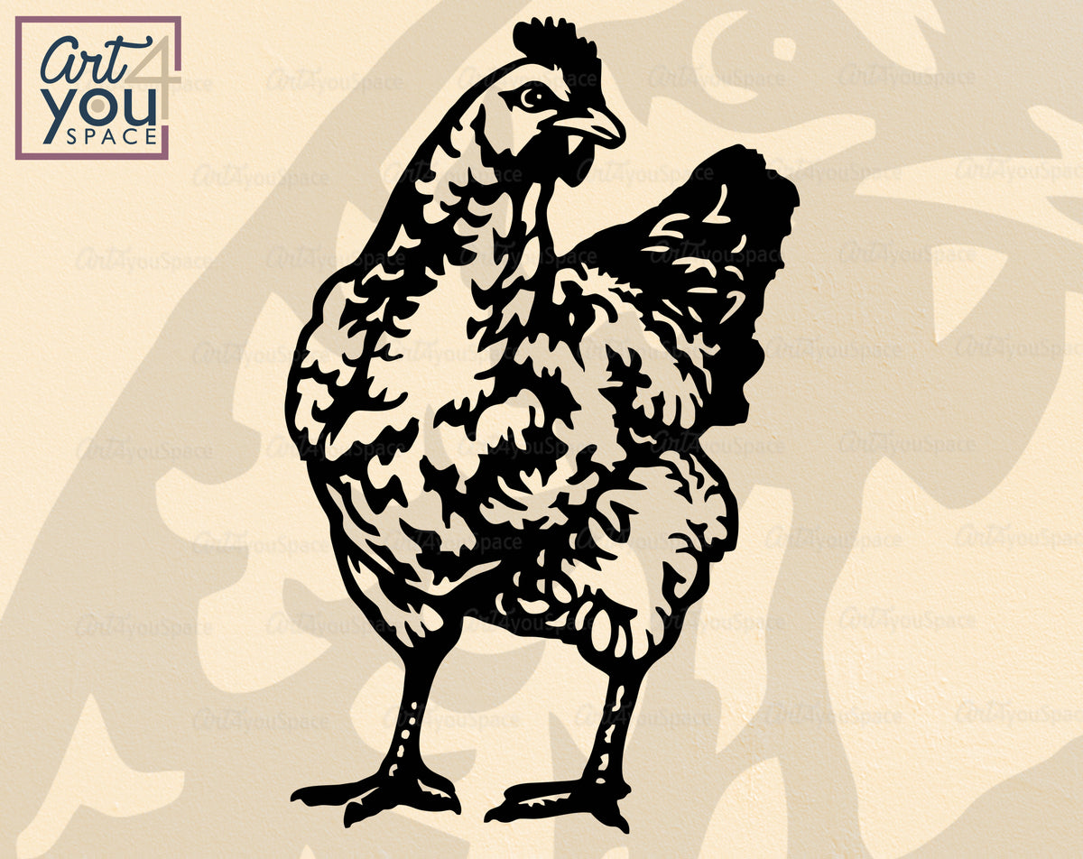 Buy Chicken SVG, DXF, PNG – Art4youSpace