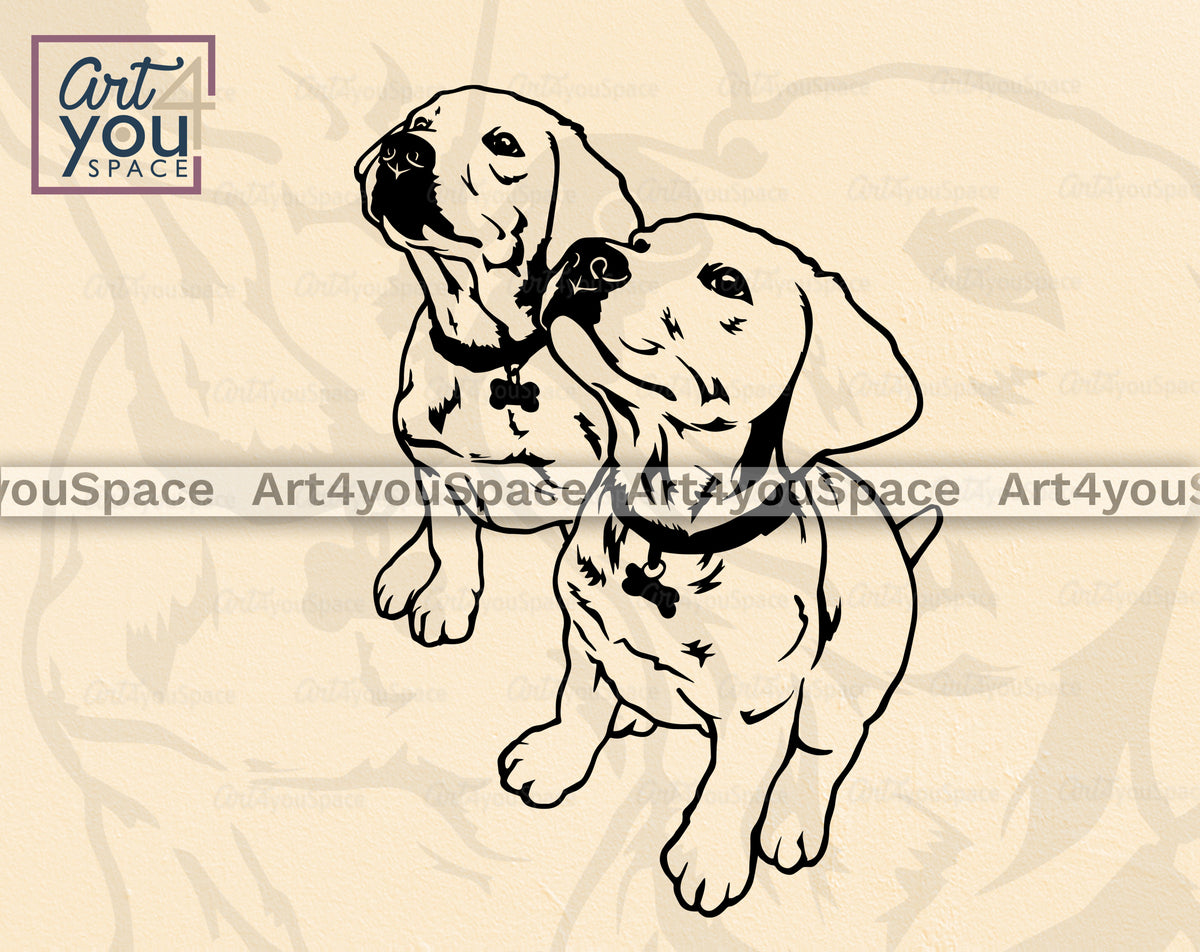 Buy Golden Retriever Puppy SVG, DXF, PNG – Art4youSpace