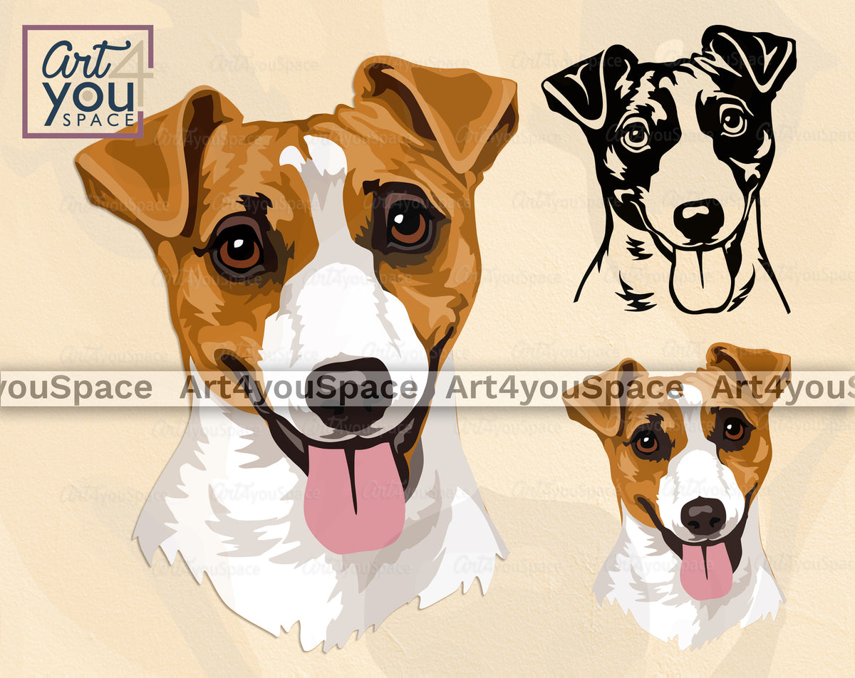 Buy Jack Russell Terrier colored SVG, DXF, PNG – Art4youSpace