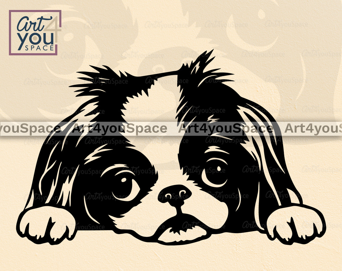 Buy Cute Japanese Chin SVG, DXF, PNG – Art4youSpace