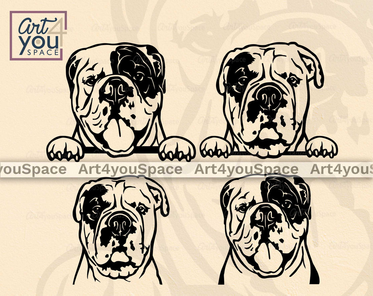 Buy Olde English Bulldogge SVG, DXF, PNG – Art4youSpace