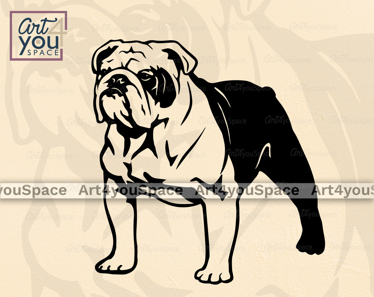 Buy American Bulldog SVG, DXF, PNG – Art4youSpace