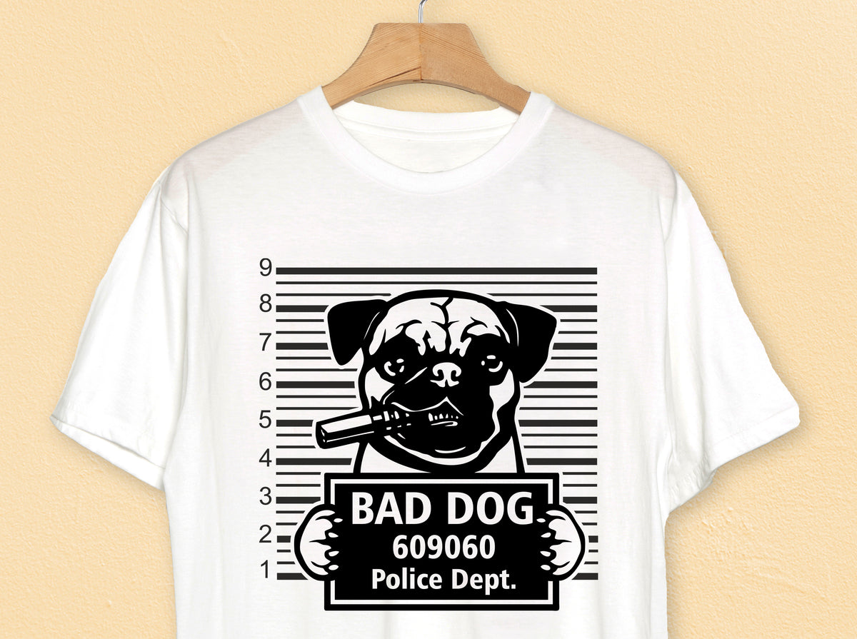 Buy Pug Bad Dog SVG, DXF, PNG – Art4youSpace