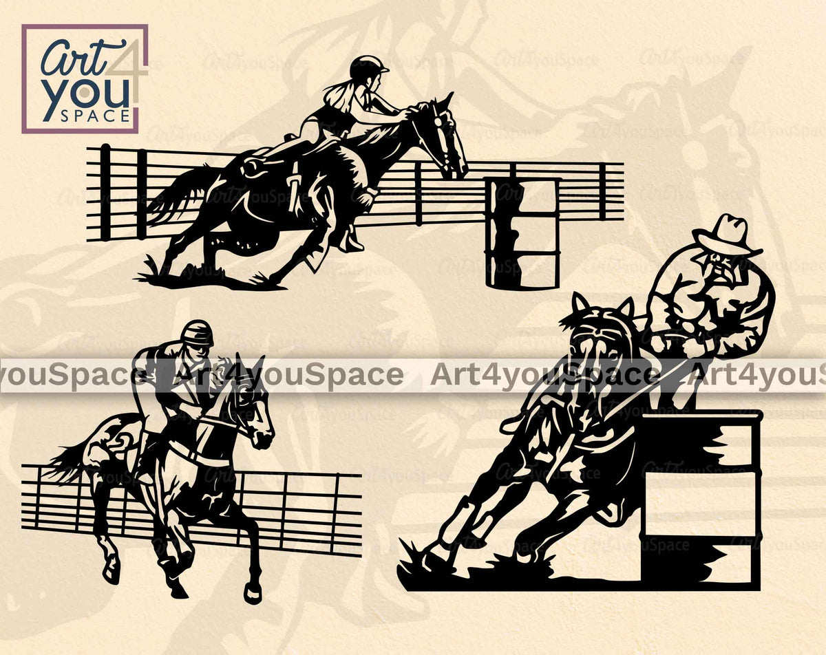 Buy Barrel Racing SVG, DXF, PNG – Art4youSpace
