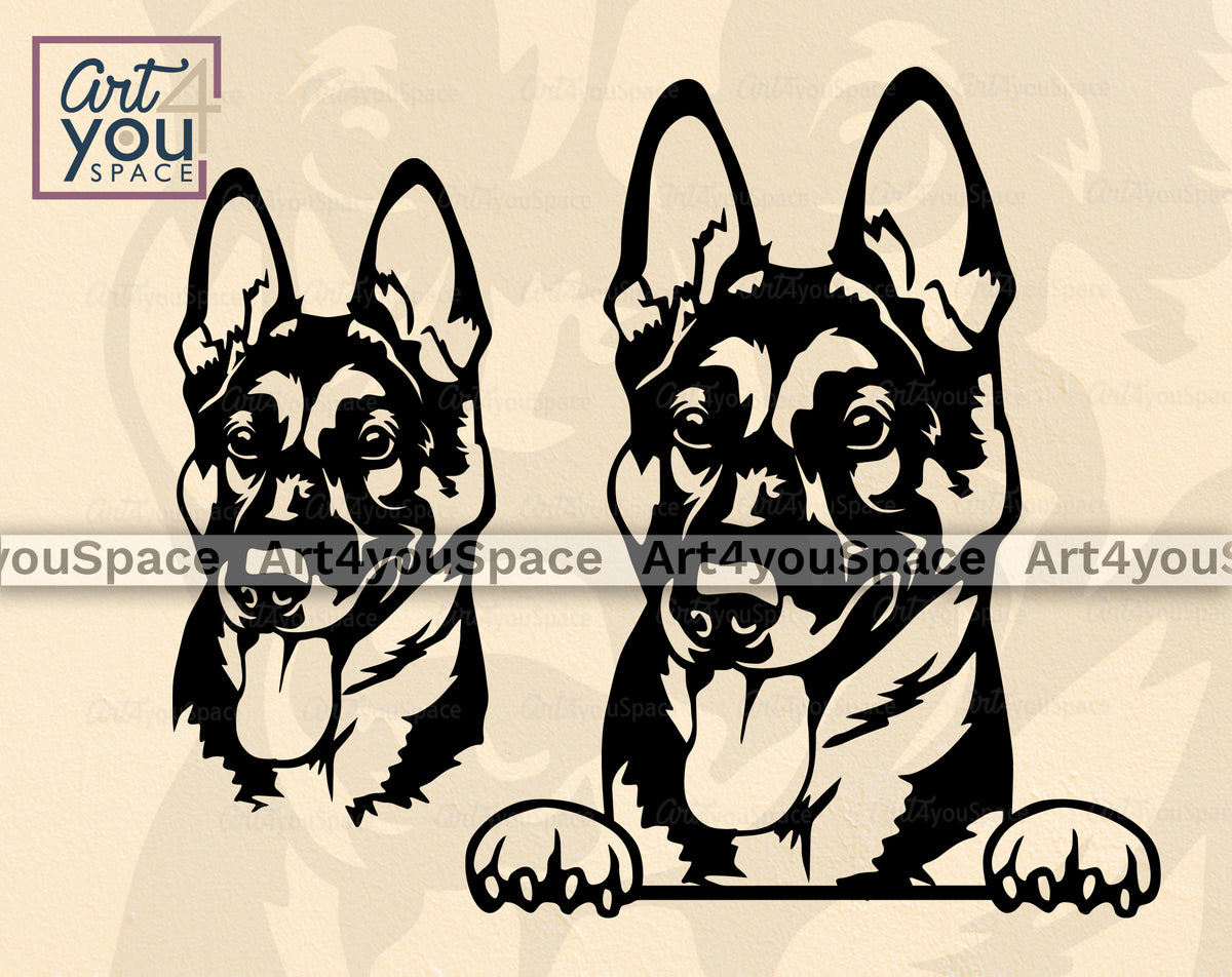 Buy Cute Belgian Malinois SVG, DXF, PNG – Art4youSpace