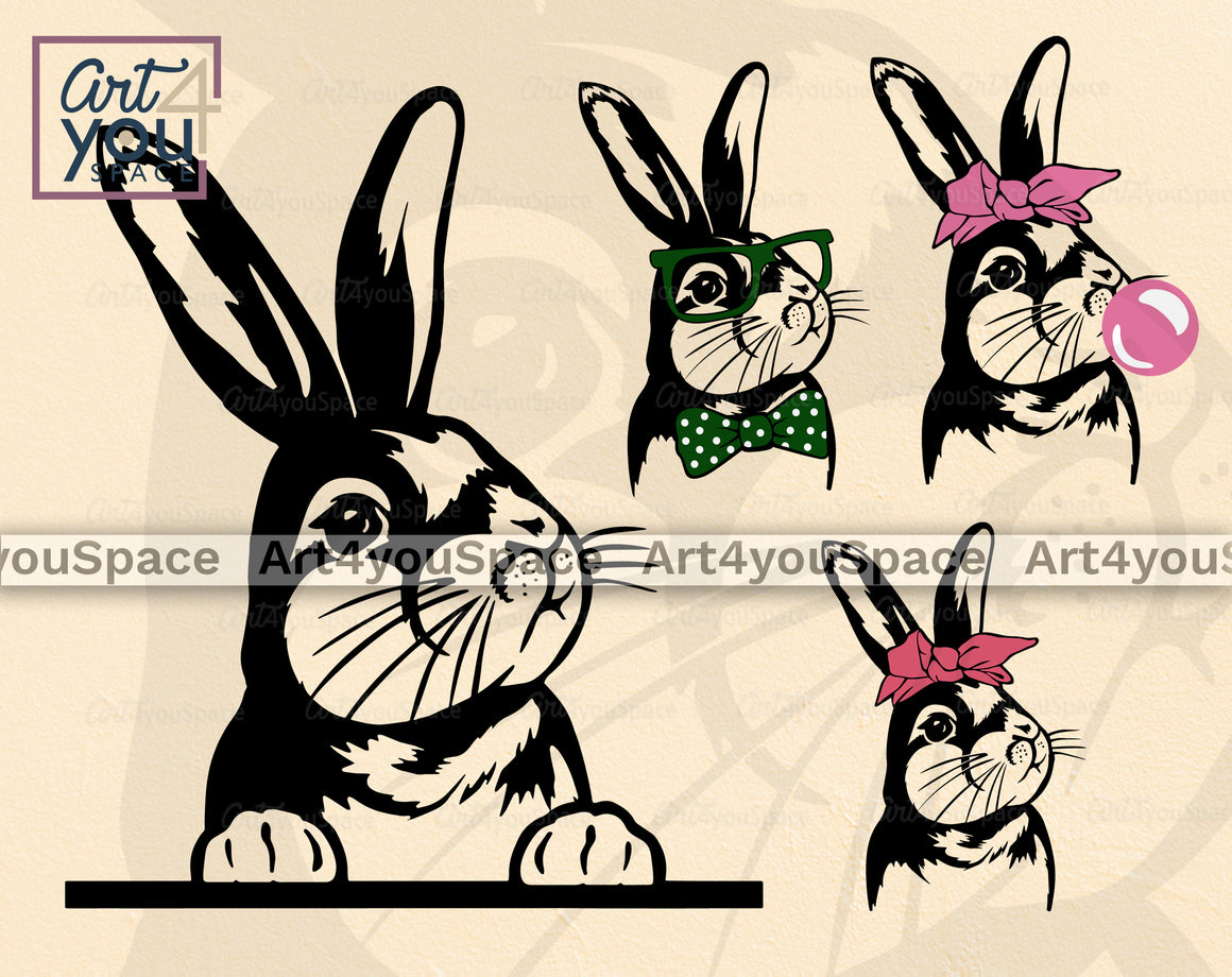 Buy Funny Bunny SVG, DXF, PNG – Art4youSpace