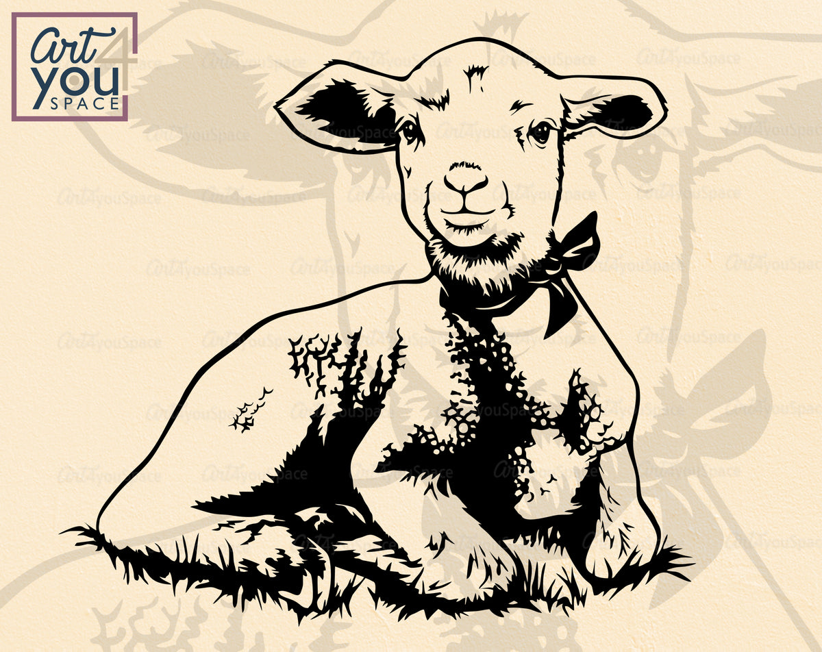 Buy Lamb SVG, DXF, PNG – Art4youSpace