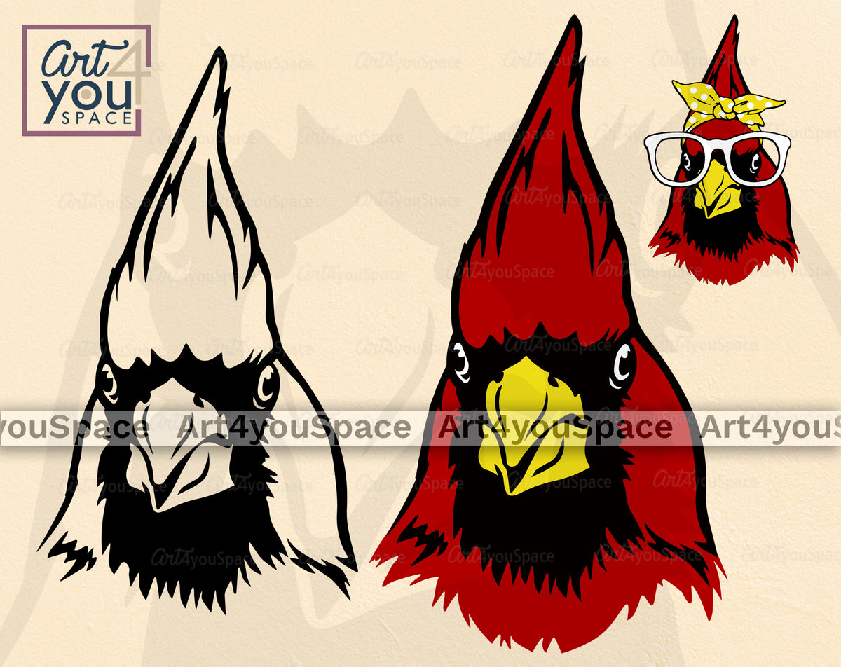 Buy Cardinal Bird SVG, DXF, PNG – Art4youSpace