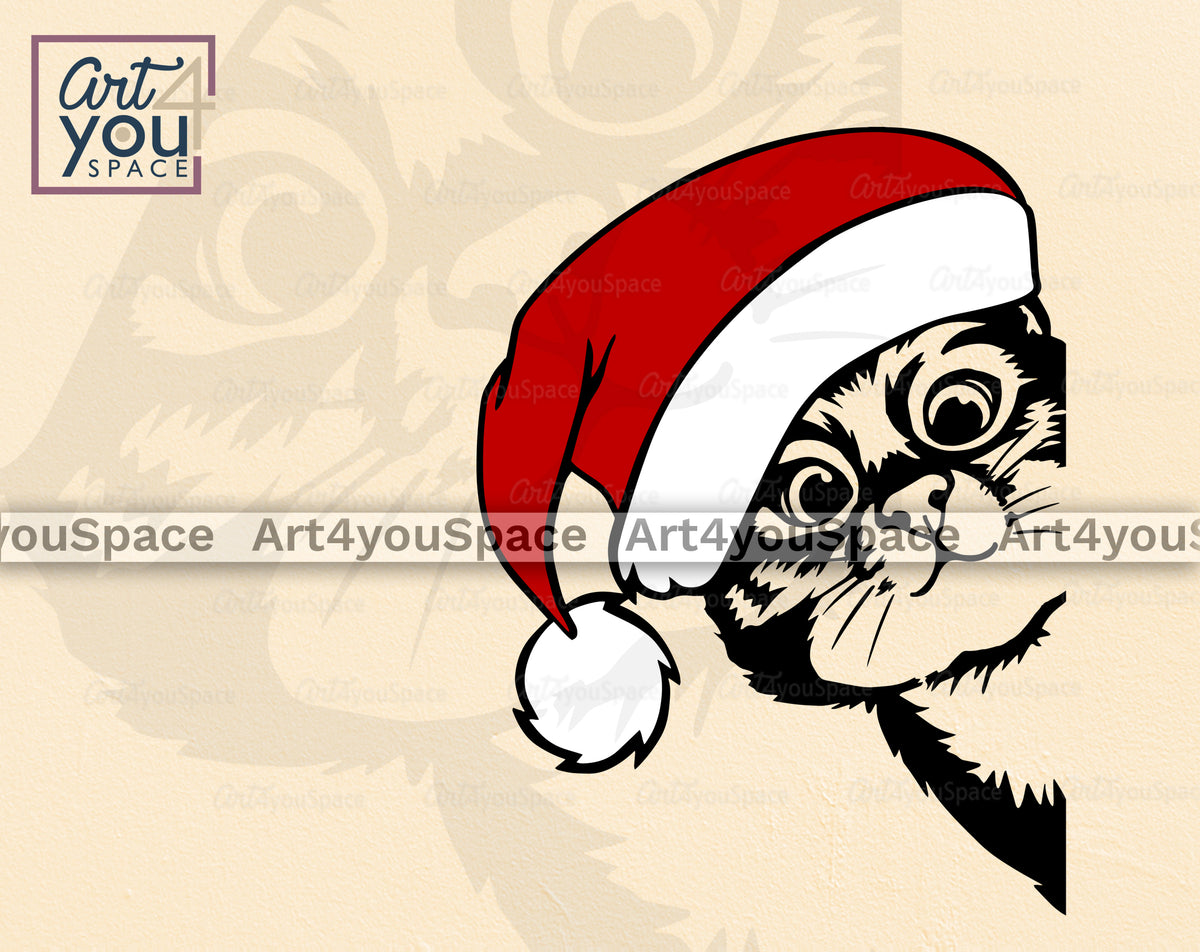 Buy Christmas Cat SVG, DXF, PNG – Art4youSpace