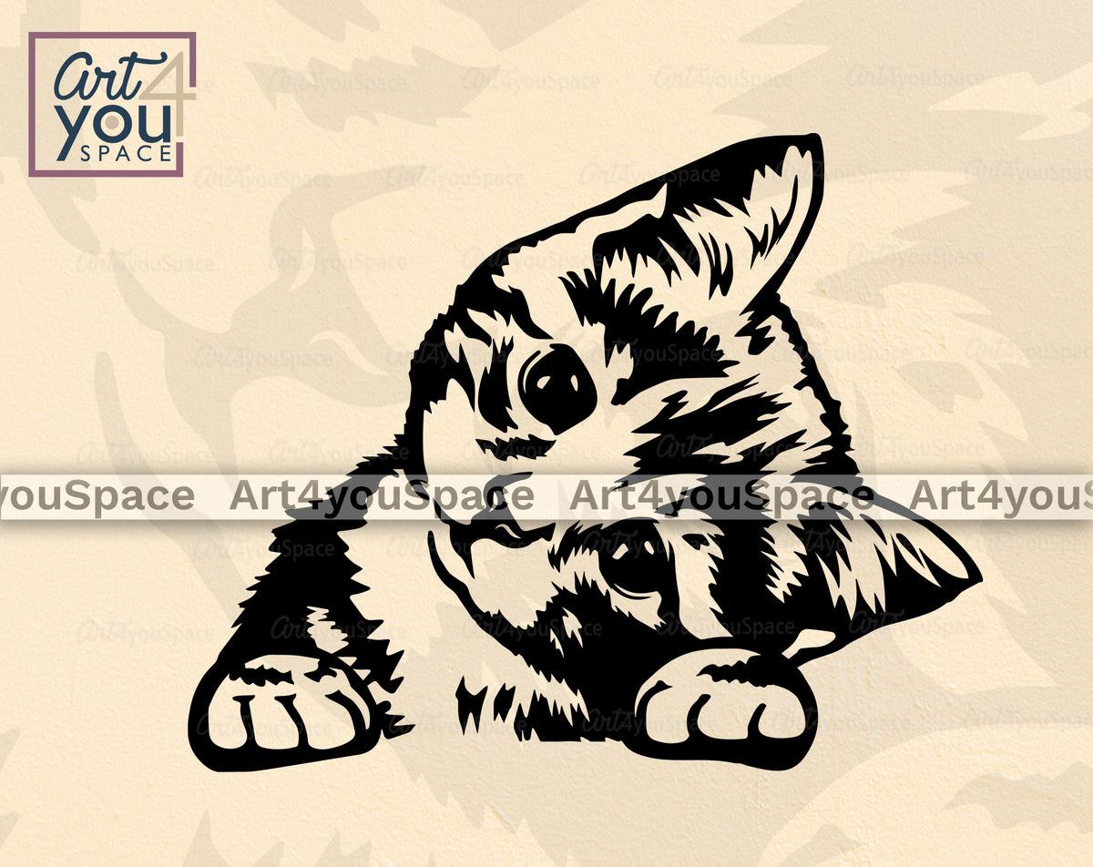 Buy Little Cute kitty SVG, DXF, PNG – Art4youSpace