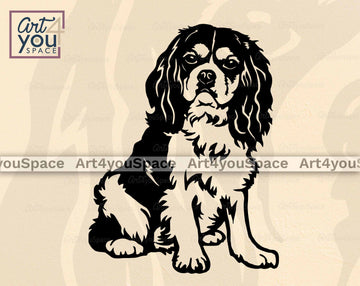 Buy Cavalier King Charles Spaniel SVG, DXF, PNG – Art4youSpace