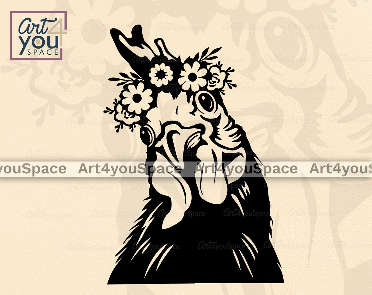 Buy Floral Chicken SVG, DXF, PNG – Art4youSpace