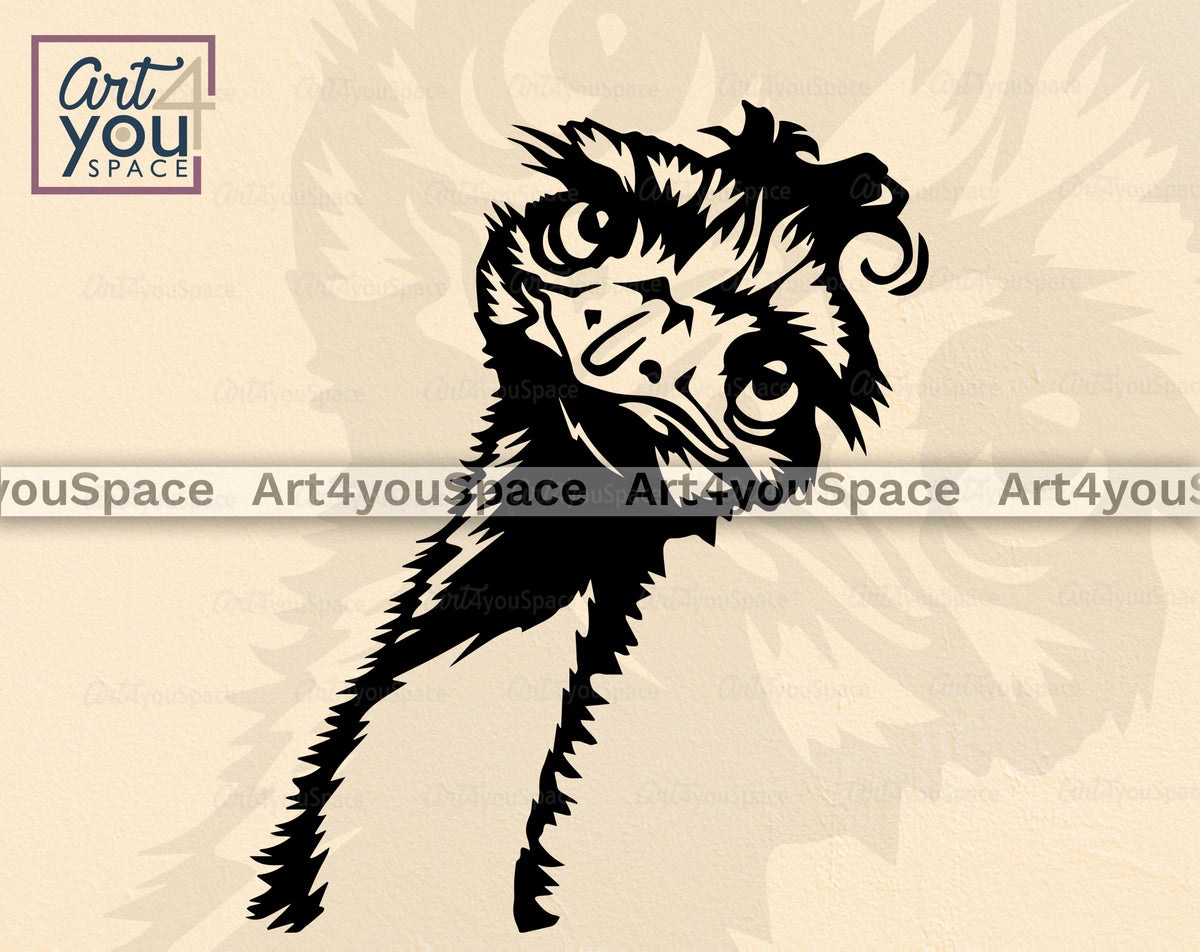 Buy Cute Emu head SVG, DXF, PNG – Art4youSpace