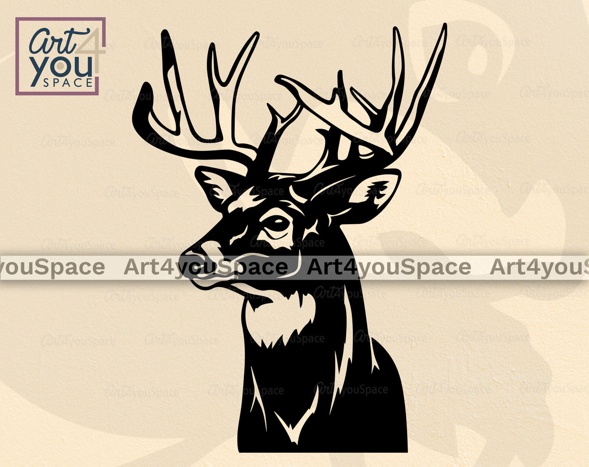 Buy Deer Face Svg SVG, DXF, PNG – Art4youSpace