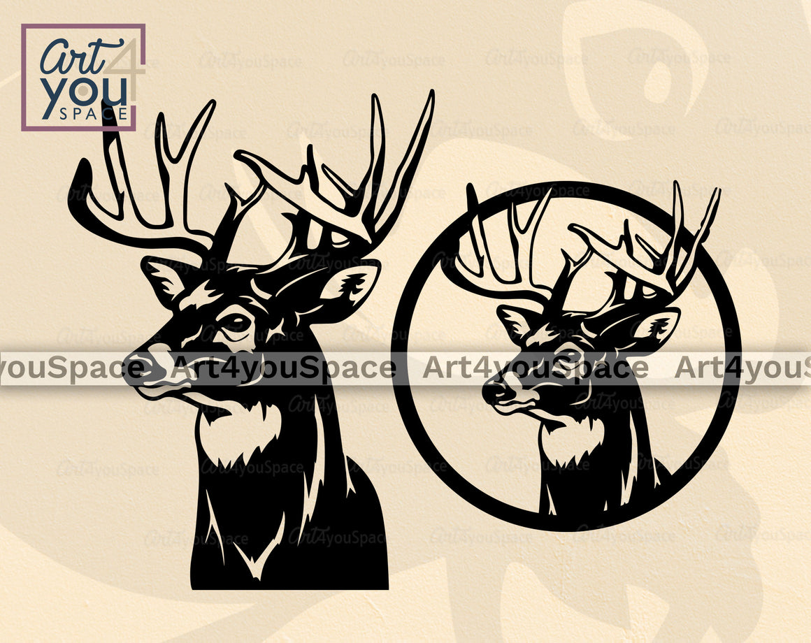 Buy Deer Face Svg SVG, DXF, PNG – Art4youSpace