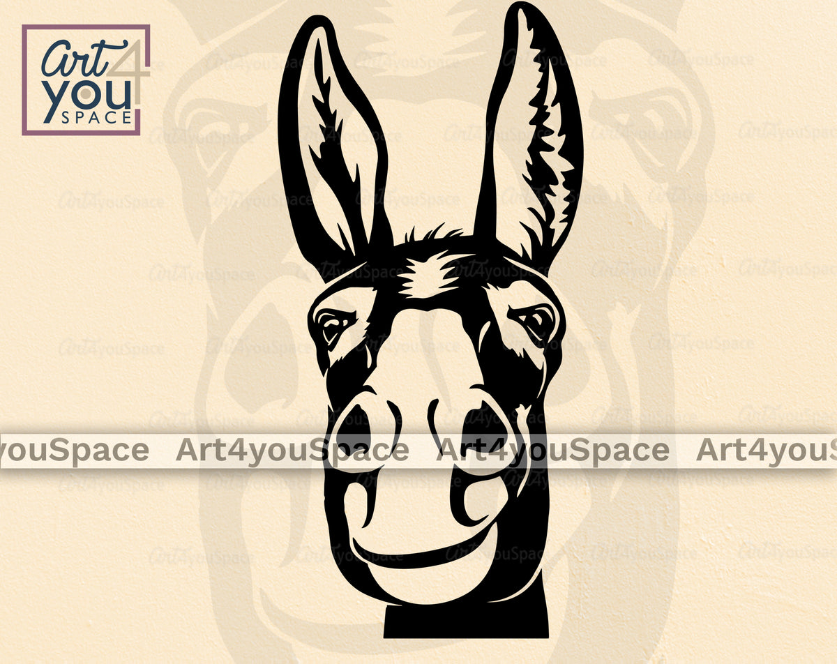 Buy Donkey portrait SVG, DXF, PNG – Art4youSpace