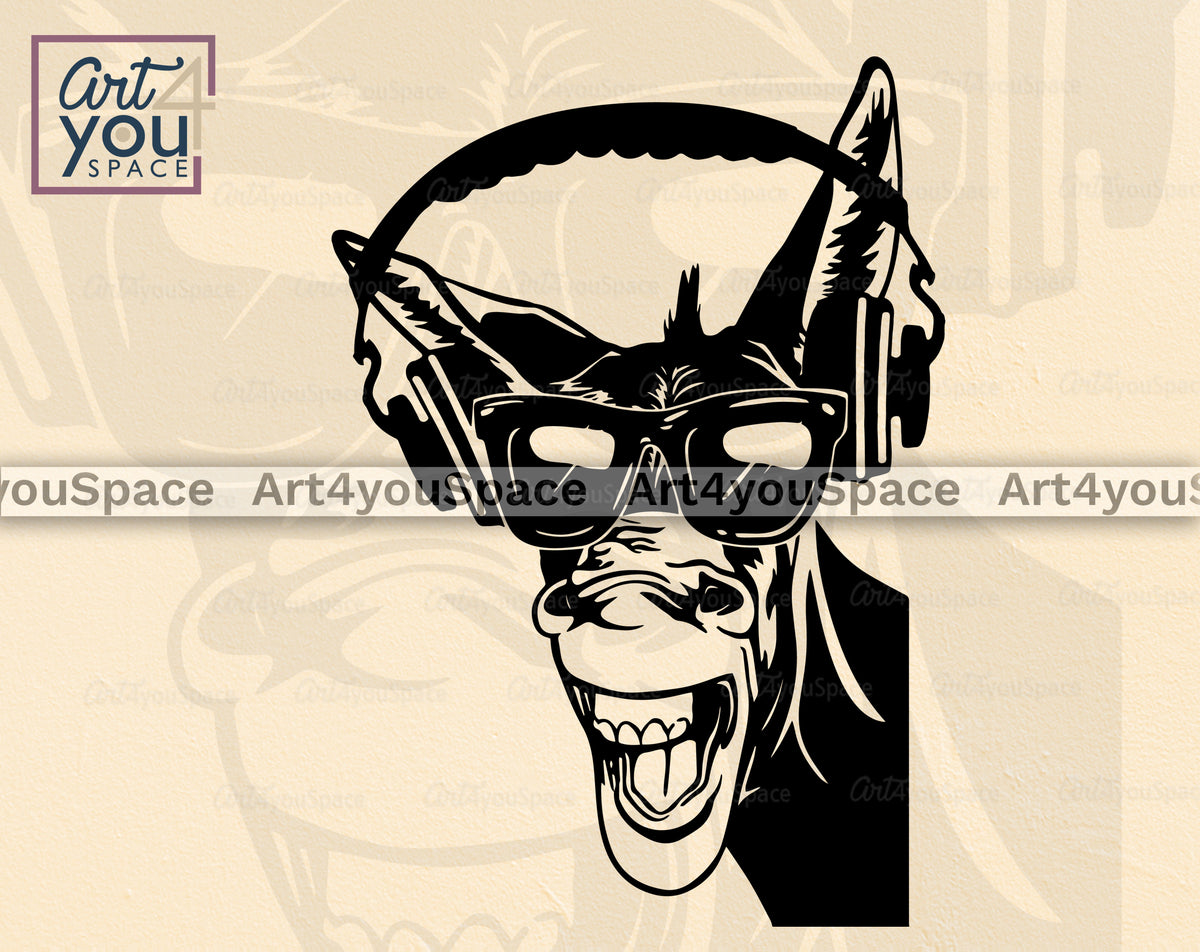Buy Donkey headphones SVG, DXF, PNG – Art4youSpace