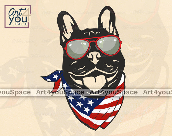 French bulldog with glasses SVG PNG DXF files, Instant Download dog ...