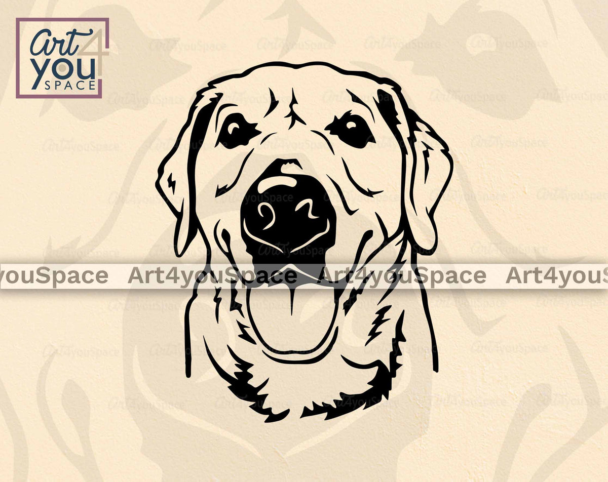 Buy Funny Labrador Retriever Face SVG, DXF, PNG – Art4youSpace