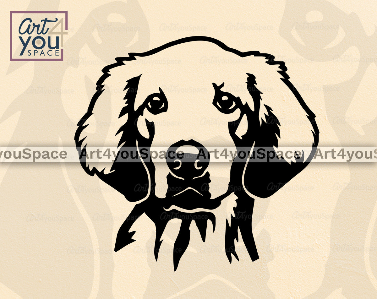 Buy Golden Retriever with puppy SVG, DXF, PNG – Art4youSpace