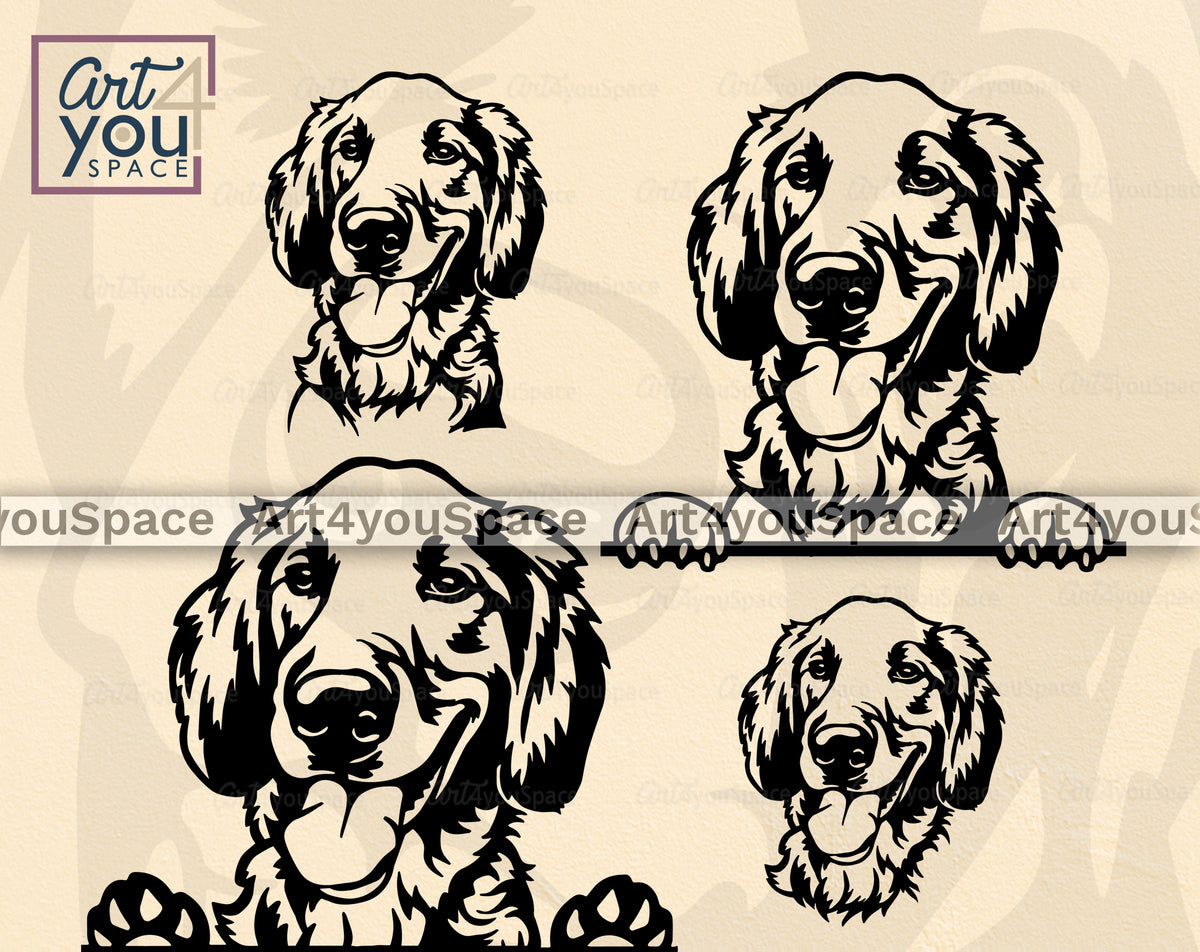 Buy Golden Retriever SVG, DXF, PNG – Art4youSpace