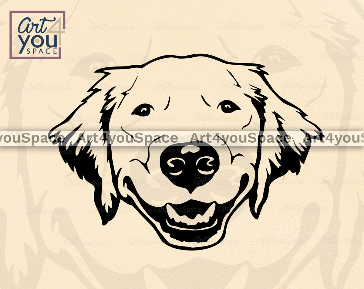 Buy Funny Golden Labrador Retriever faces SVG, DXF, PNG – Art4youSpace