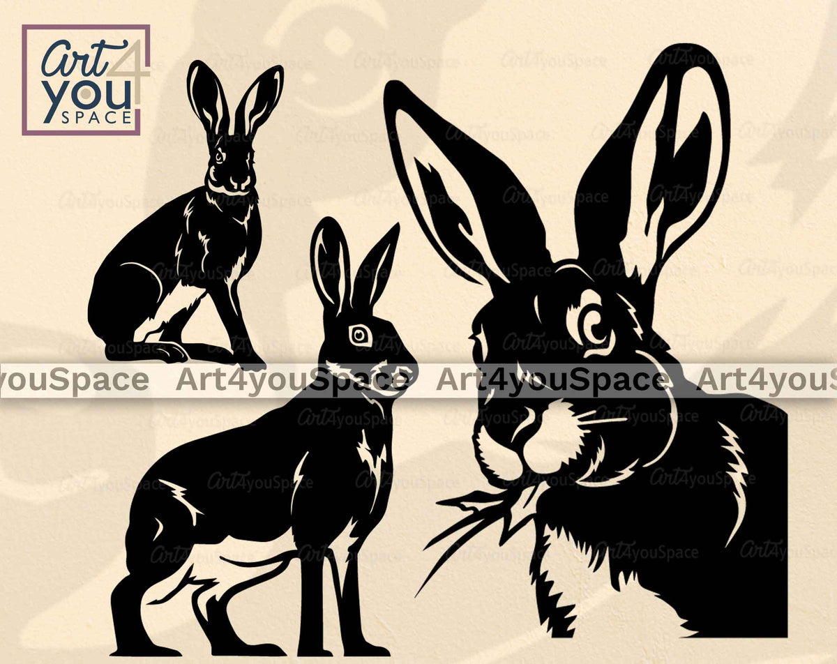 Buy Hare SVG, DXF, PNG – Art4youSpace