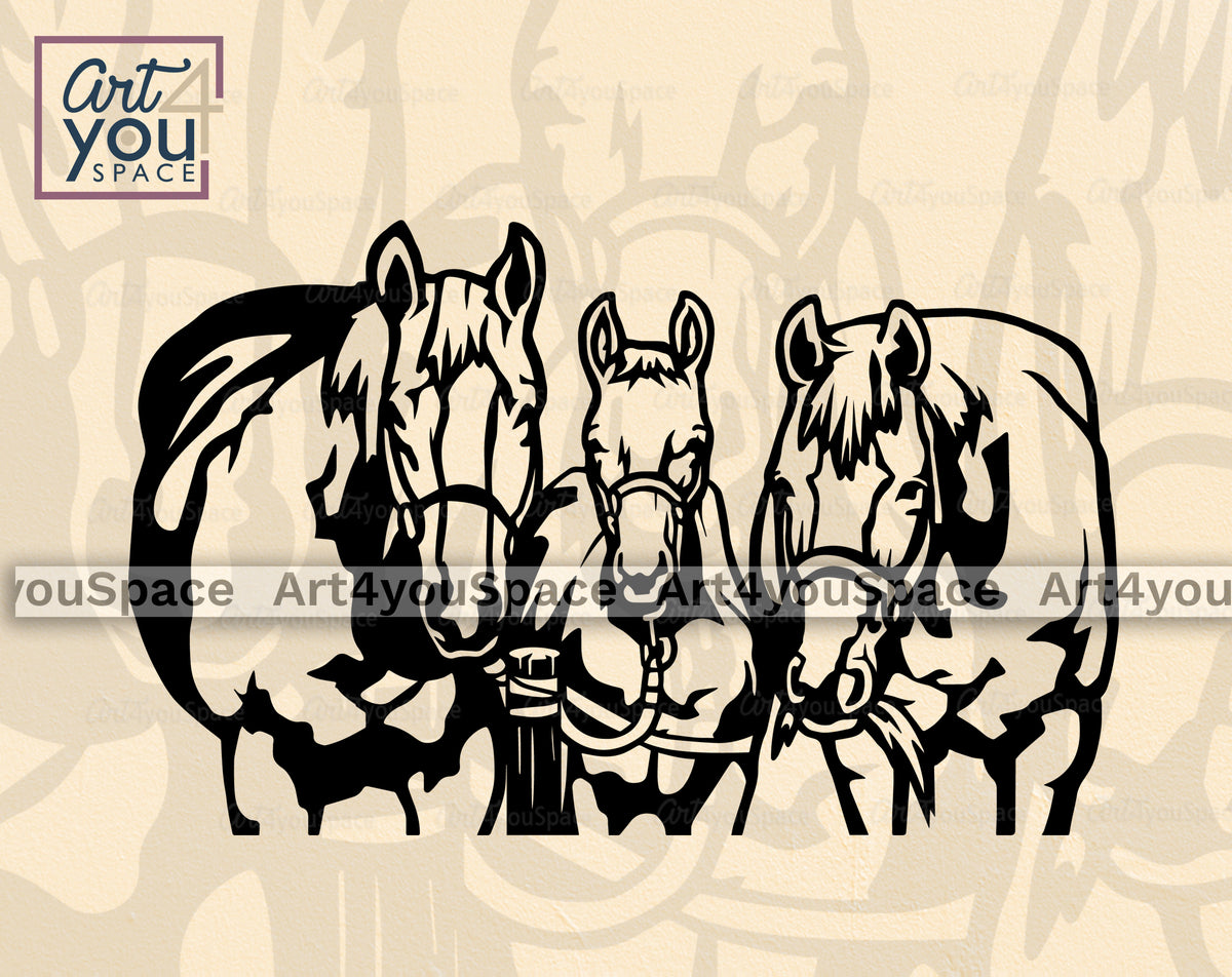 Buy Horses Ranch SVG, DXF, PNG – Art4youSpace