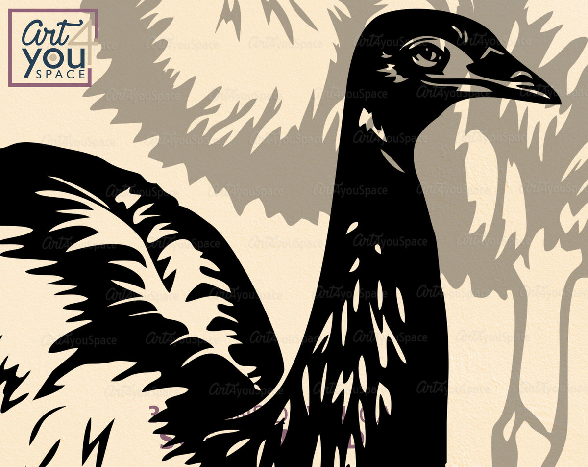 Buy Emu SVG, DXF, PNG – Art4youSpace