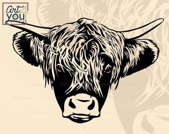 Buy Scottish Cow SVG, DXF, PNG – Art4youSpace