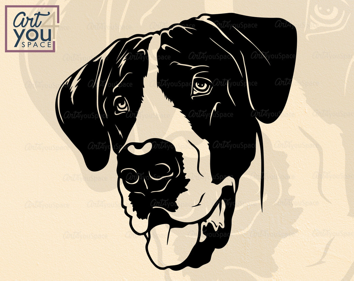 Buy Cute Great Dane SVG, DXF, PNG – Art4youSpace