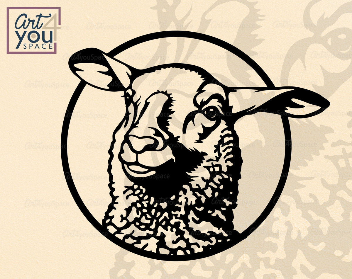 Buy Sheep Laser Cut SVG, DXF, PNG – Art4youSpace