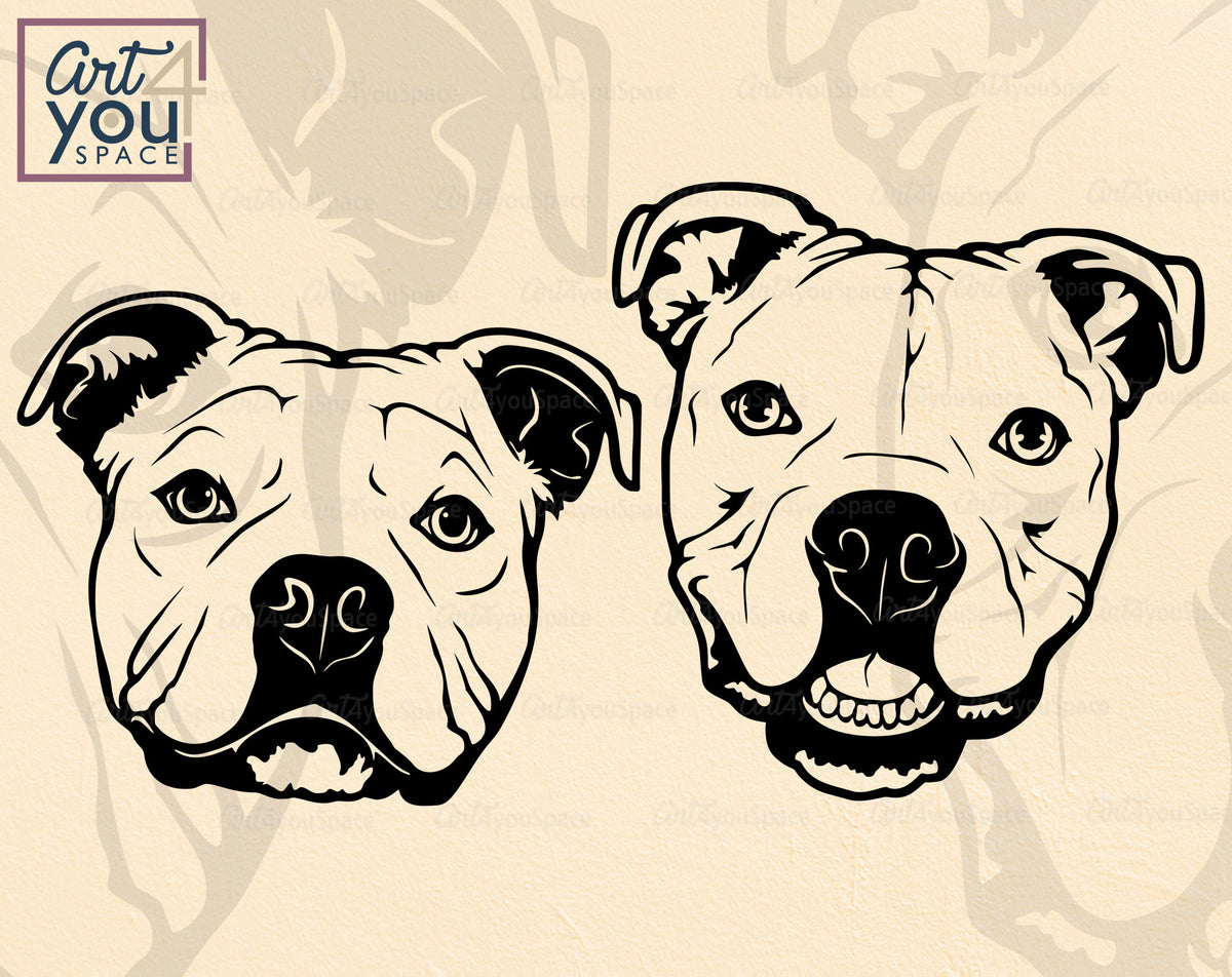 Buy Cute American Bully SVG, DXF, PNG – Art4youSpace