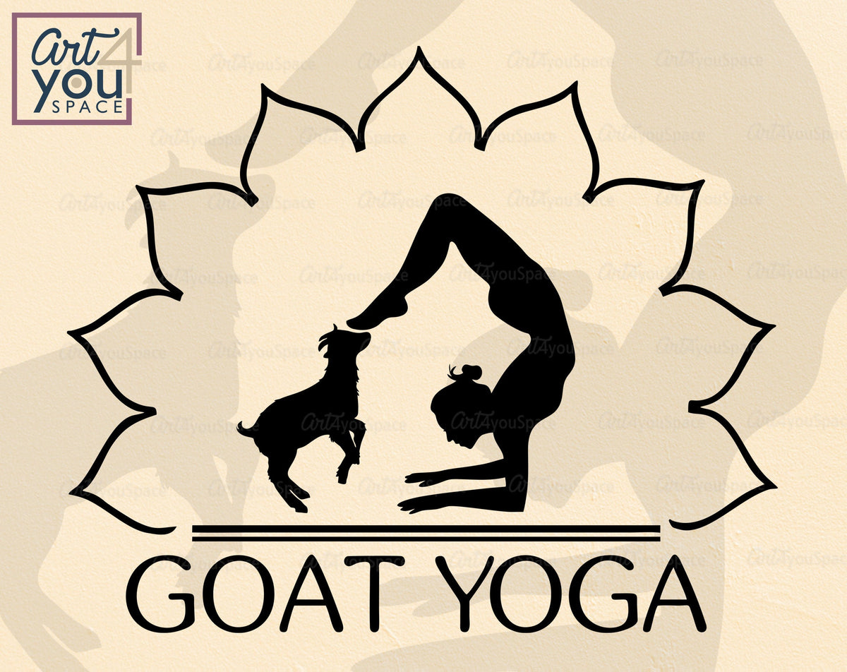 Buy Goat Yoga Logo SVG, DXF, PNG – Art4youSpace