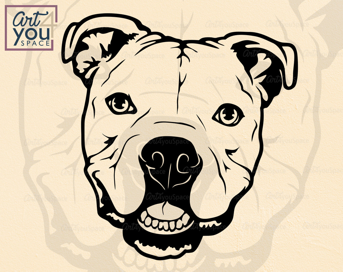 Buy Cute American Bully SVG, DXF, PNG – Art4youSpace