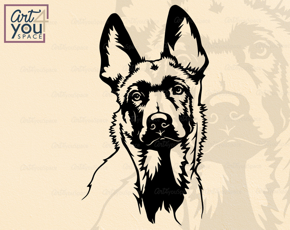 Buy Belgian Malinois SVG, DXF, PNG – Art4youSpace