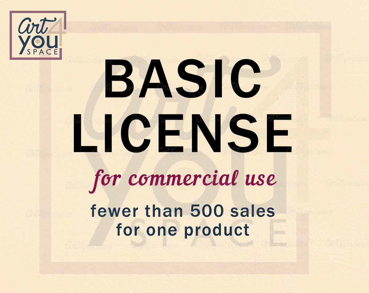 Buy Basic COMMERCIAL LICENSE SVG, DXF, PNG – Art4youSpace