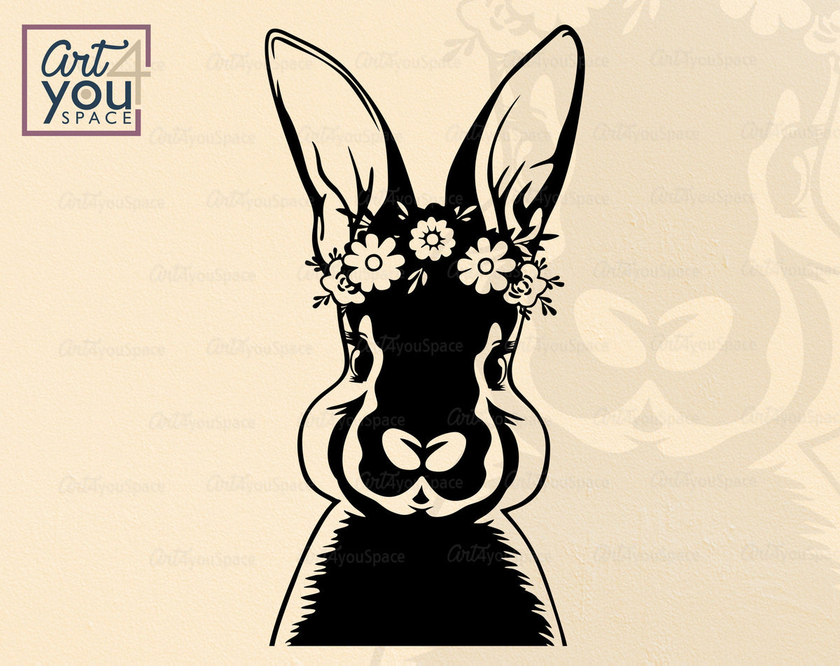 Buy Spring Rabbit SVG, DXF, PNG – Art4youSpace