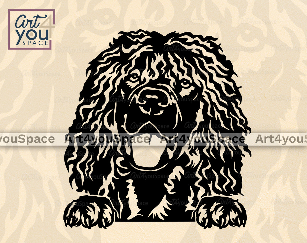 Buy Irish Water Spaniel SVG, DXF, PNG – Art4youSpace