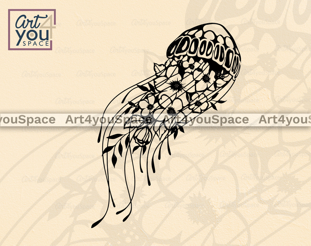 Buy Jellyfish SVG, DXF, PNG – Art4youSpace